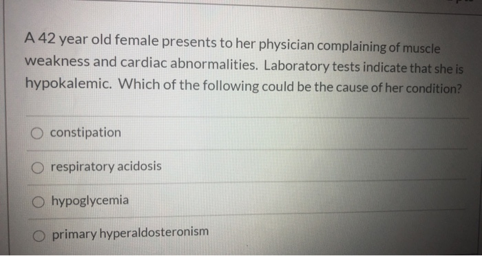 Solved A 42 year old female presents to her physician | Chegg.com