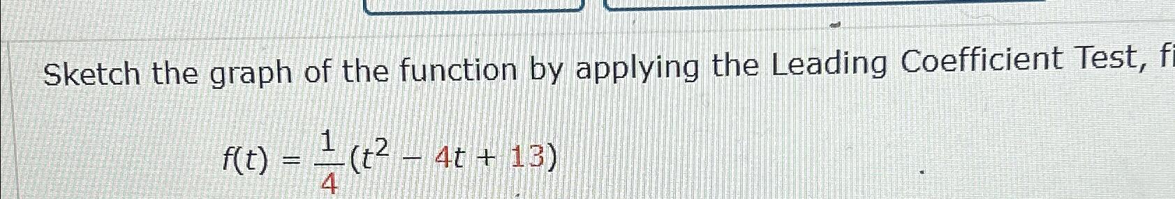 Sketch the graph of the function by applying the | Chegg.com