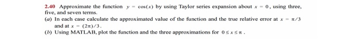 Solved You Must Use Matlap To Complete Part B If Cannot 0329