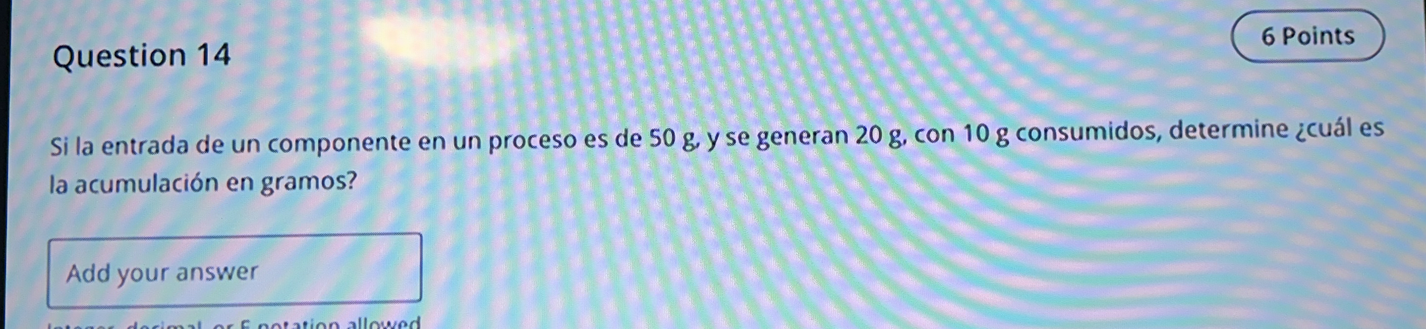 Solved Question 14Si la entrada de un componente en un | Chegg.com