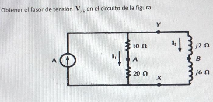 Solved Get the fasor of the tension Vab in the circuit of | Chegg.com