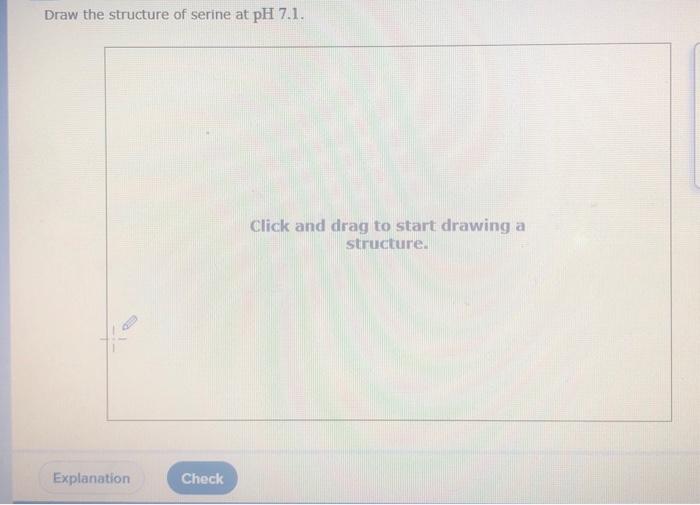 Draw the structure of serine at pH7.1. | Chegg.com