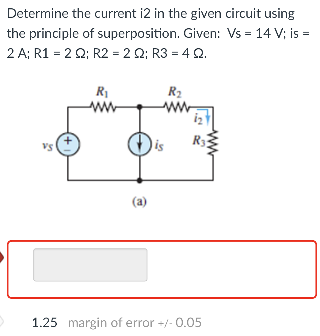 Solved Determine the current i2 ﻿in the given circuit | Chegg.com