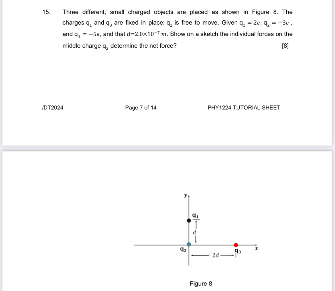Solved Three different, small charged objects are placed as | Chegg.com