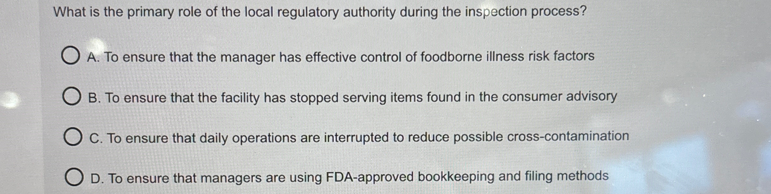 Solved What is the primary role of the local regulatory | Chegg.com