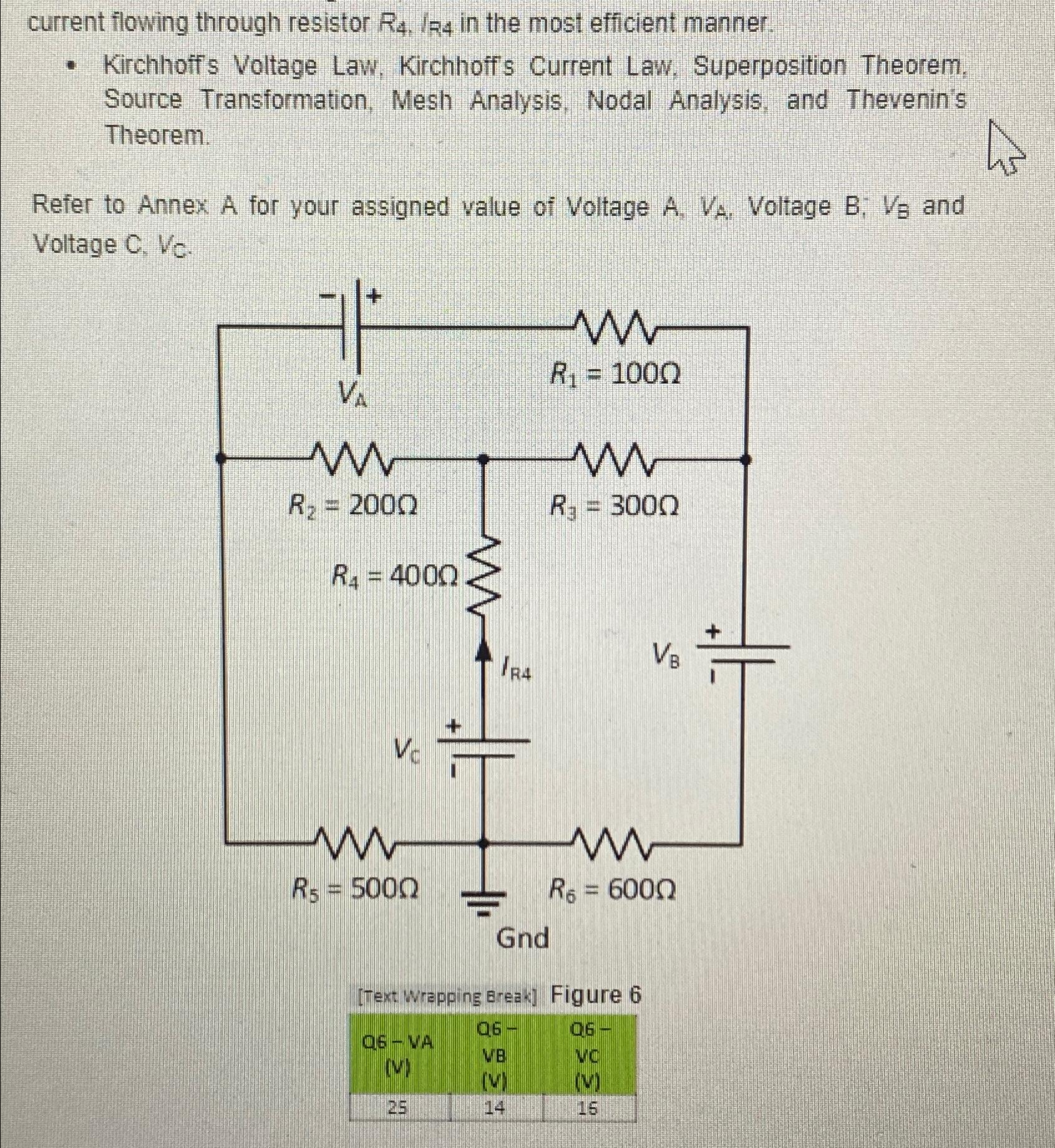 Solved current flowing through resistor R4, IR4 ﻿in the most | Chegg.com