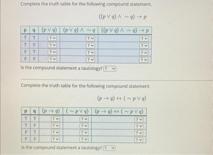 Solved Complete the truth table for the following compound | Chegg.com
