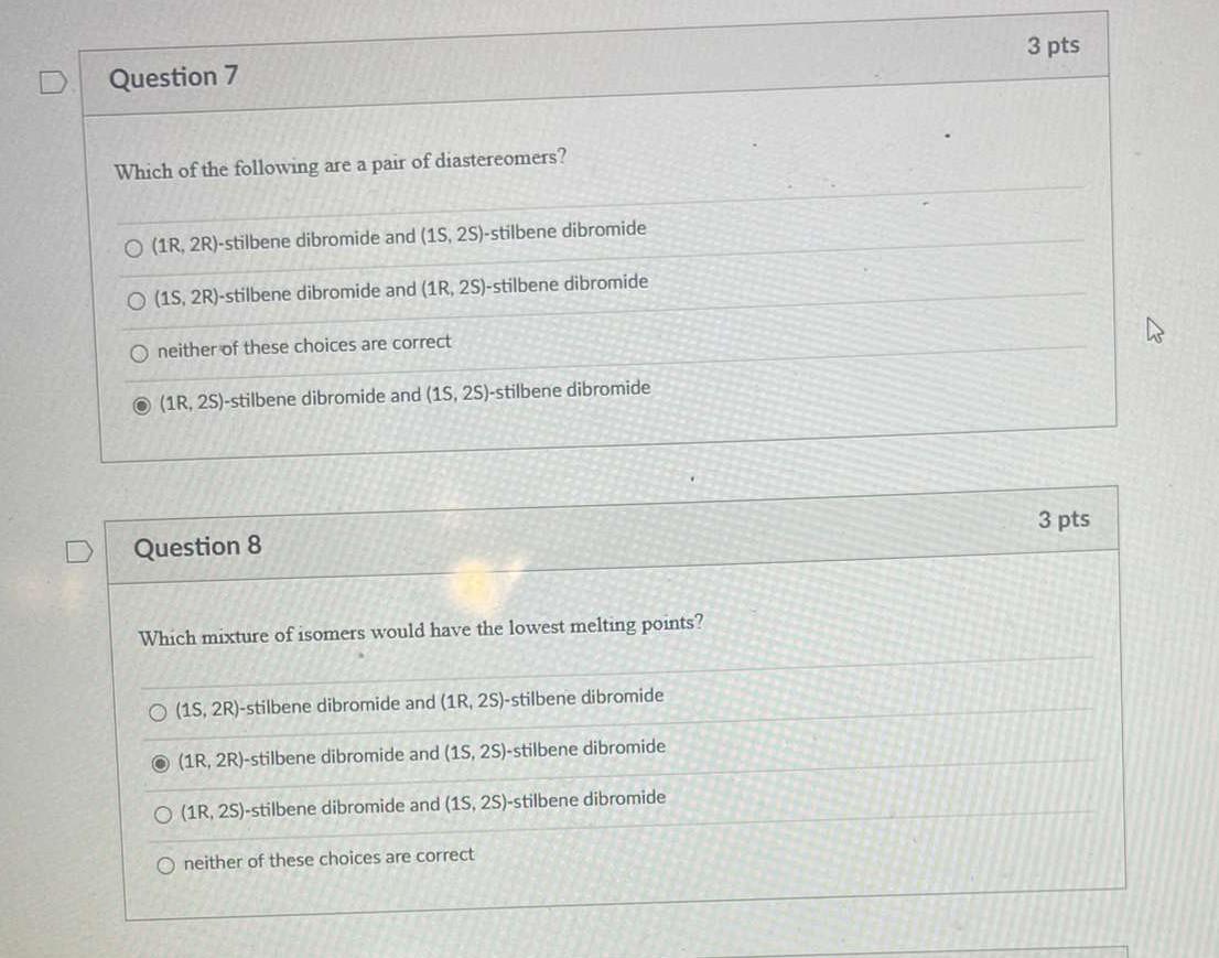 Solved Which of the following are a pair of diastereomers? | Chegg.com