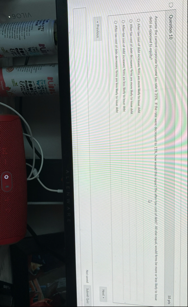 Solved Question 1010 ﻿ptsAssume the current corporate income | Chegg.com