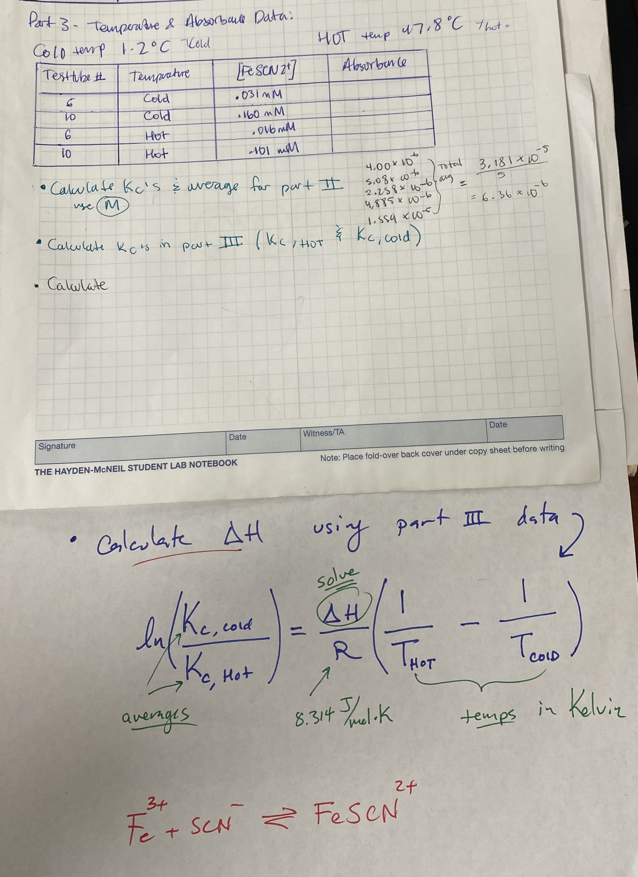 Solved by an EXPERT Part 3-Temperatre & Absorbuce Data:Colo tamp 1.2°C | Chegg.com