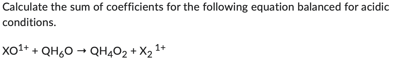 Solved Calculate the sum of coefficients for the following | Chegg.com