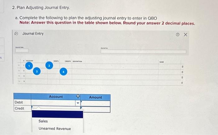 Solved EM9.6 Adjusting Entry Unearned Revenue Complete the | Chegg.com