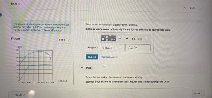 Solved Item 5 - Previous Determine the ultimate load the | Chegg.com