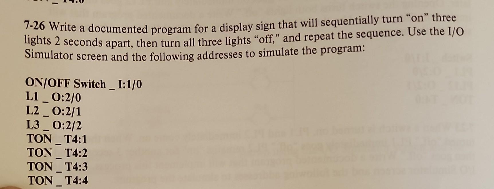 Solved 7-26 Write a documented program for a display sign | Chegg.com