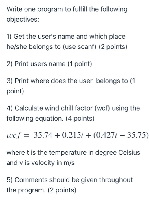 Solved Write one program to fulfill the following | Chegg.com