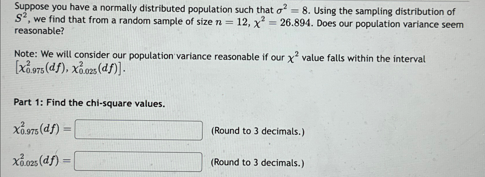 Solved Suppose you have a normally distributed population | Chegg.com