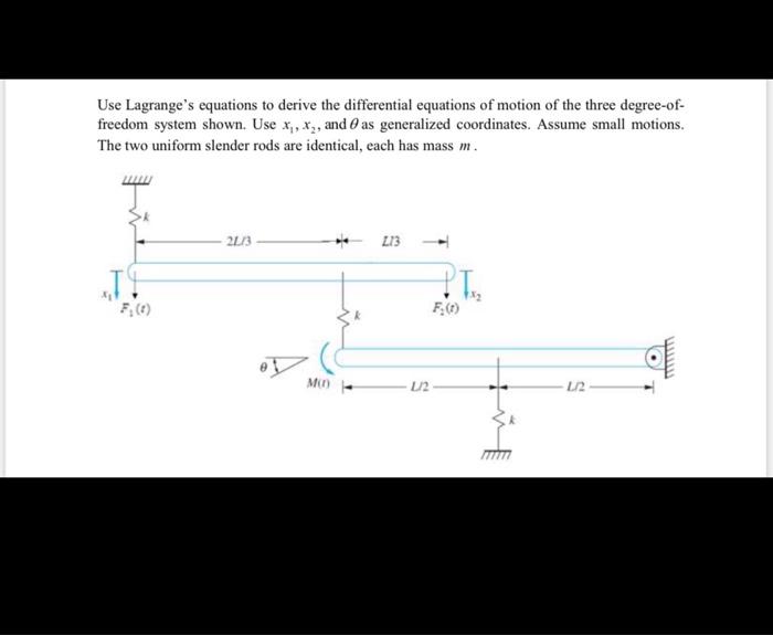 Solved Use Lagrange's equations to derive the differential | Chegg.com
