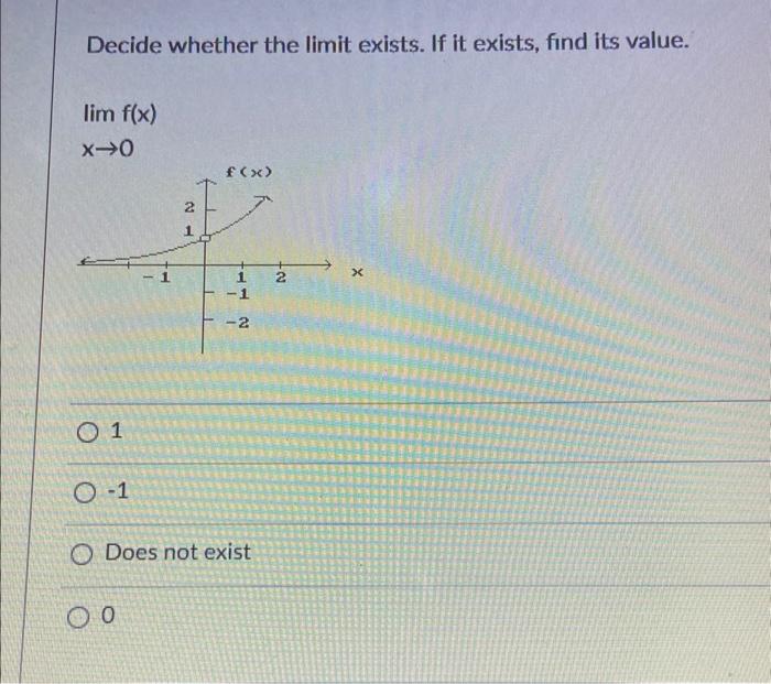 Solved Decide Whether The Limit Exists If It Exists Find