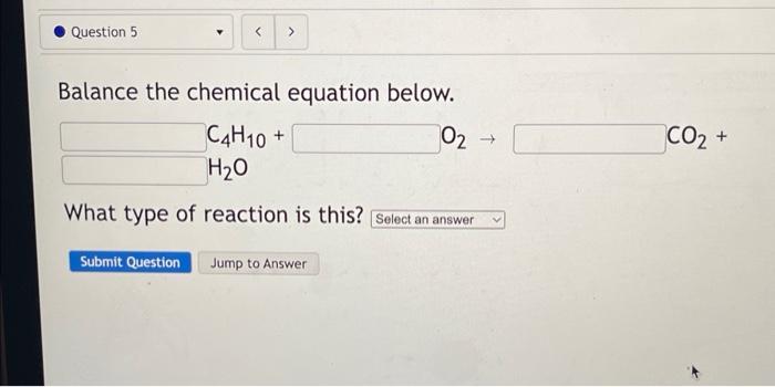Balance the following reaction equation: | Chegg.com