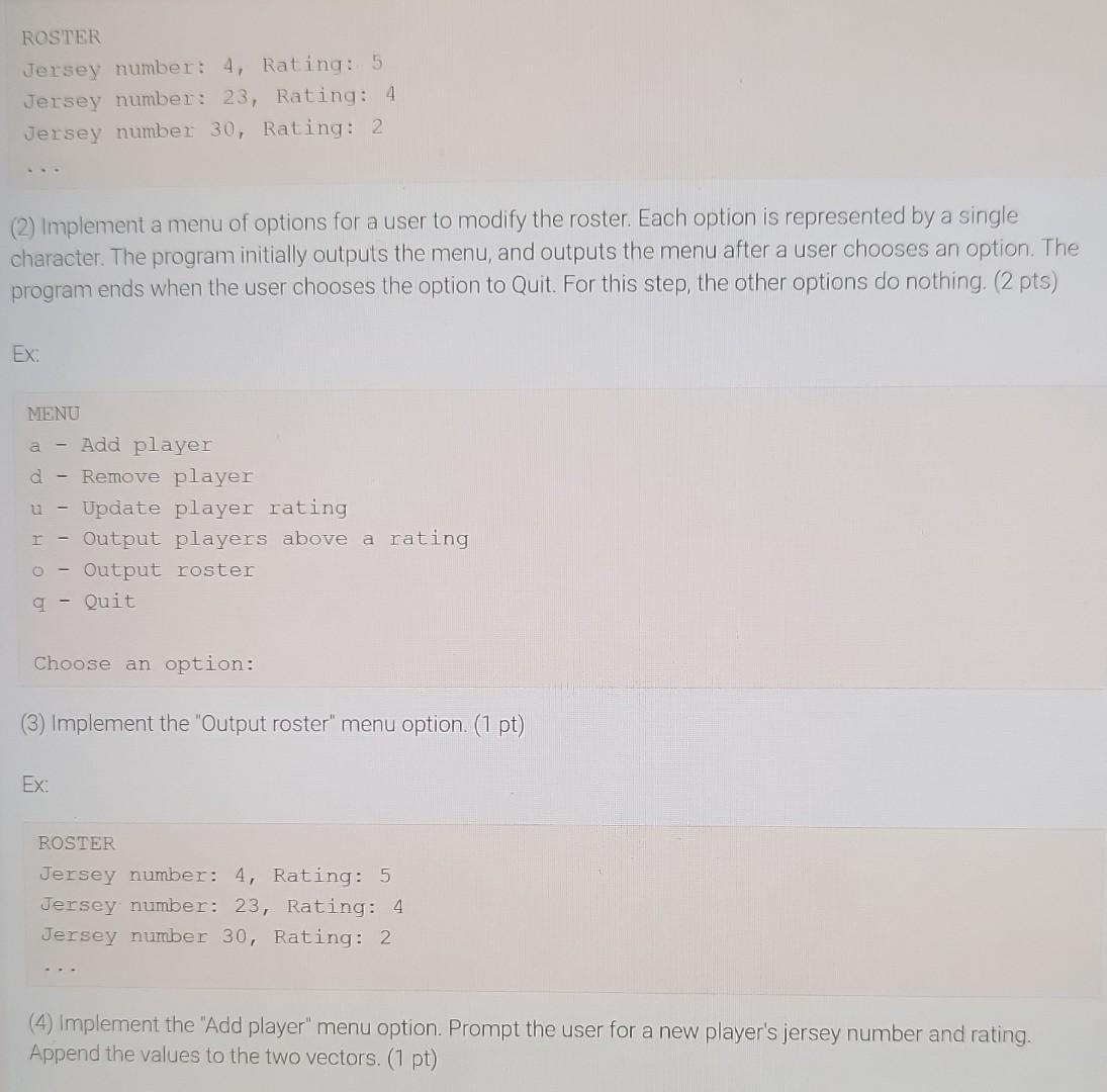 Solved 8 19 Lab Program Soccer Team Roster Dictionaries