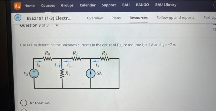 Solved Use KCL to determine the unknown currents in the | Chegg.com