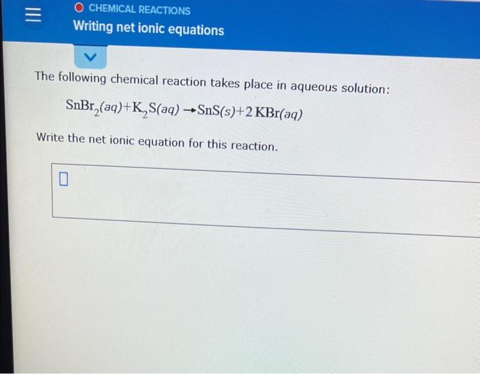 Solved The following chemical reaction takes place in | Chegg.com