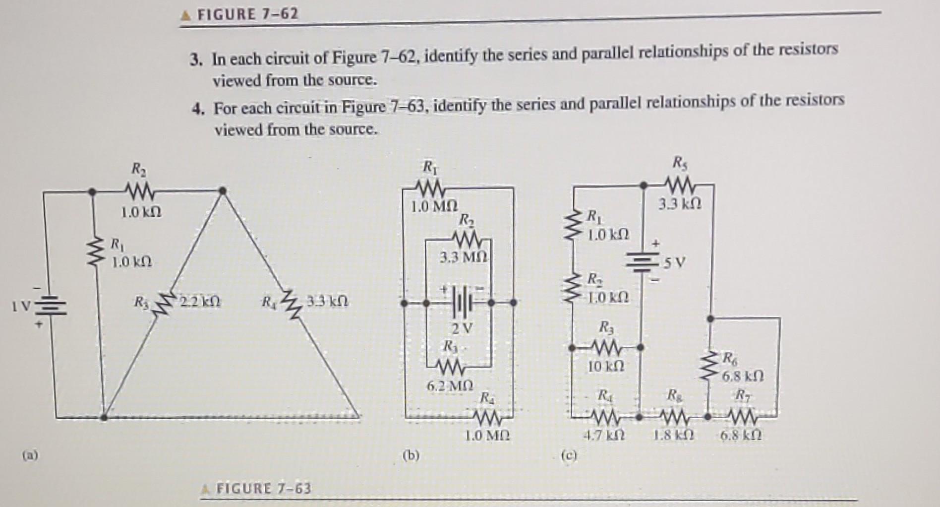 Solved 3. In each circuit of Figure 7-62, identify the | Chegg.com