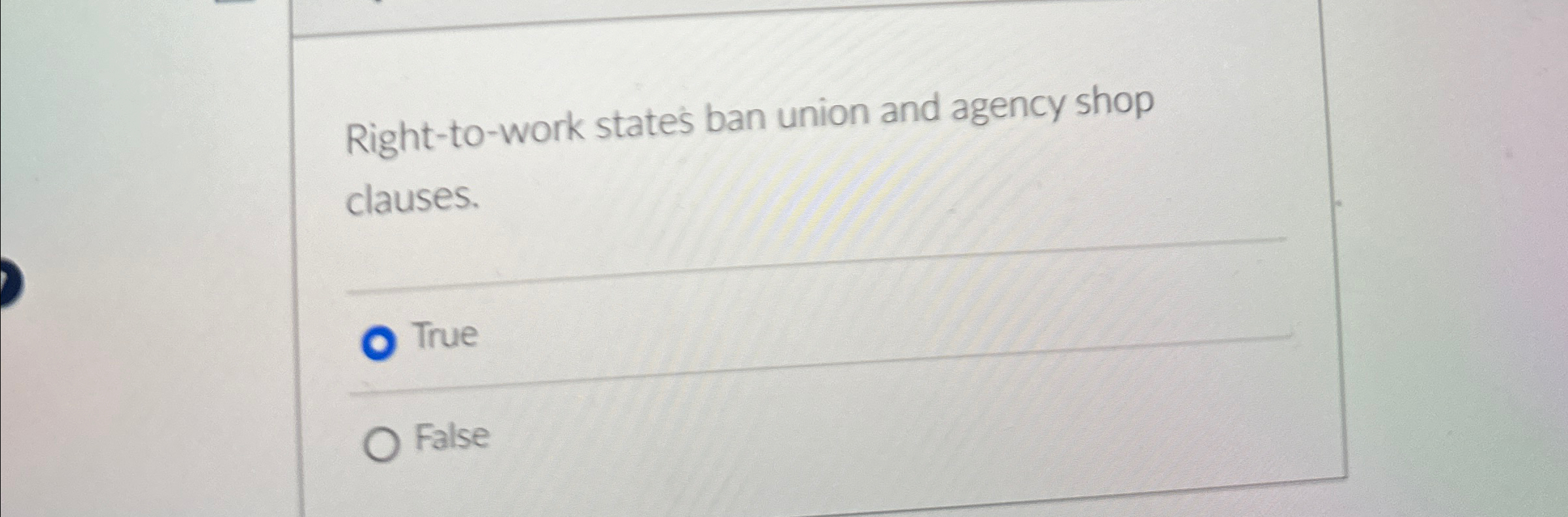 Solved Right-to-work states ban union and agency shop | Chegg.com