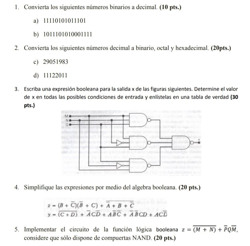 Solved 1.-Convert the following binary numbers to decimal. | Chegg.com