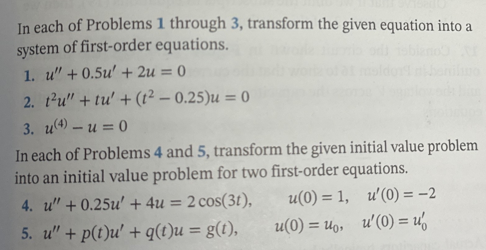 Solved In each of Problems 1 ﻿through 3, ﻿transform the | Chegg.com