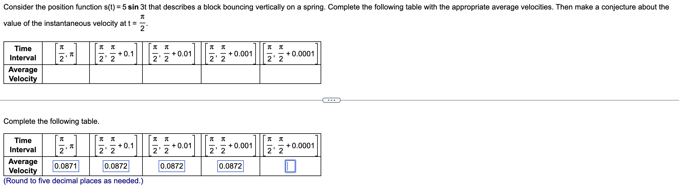 Solved Consider The Position Function S T 5sin3t ﻿that