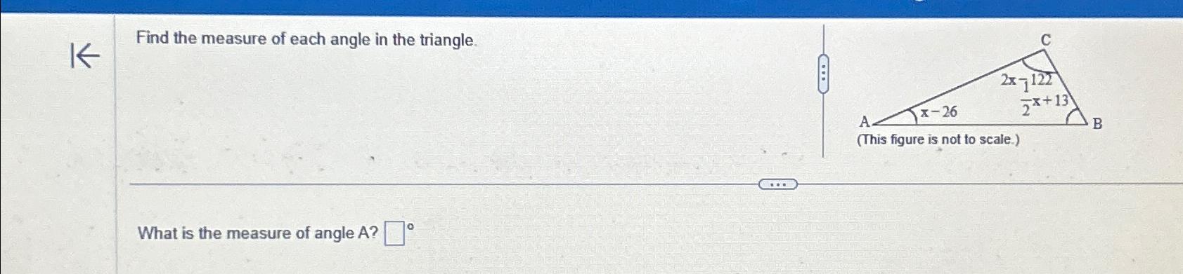 Solved Find the measure of each angle in the triangle.What | Chegg.com
