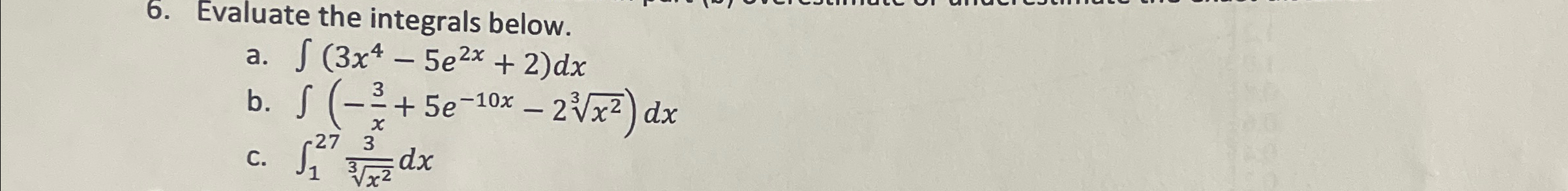 Solved Evaluate the integrals | Chegg.com