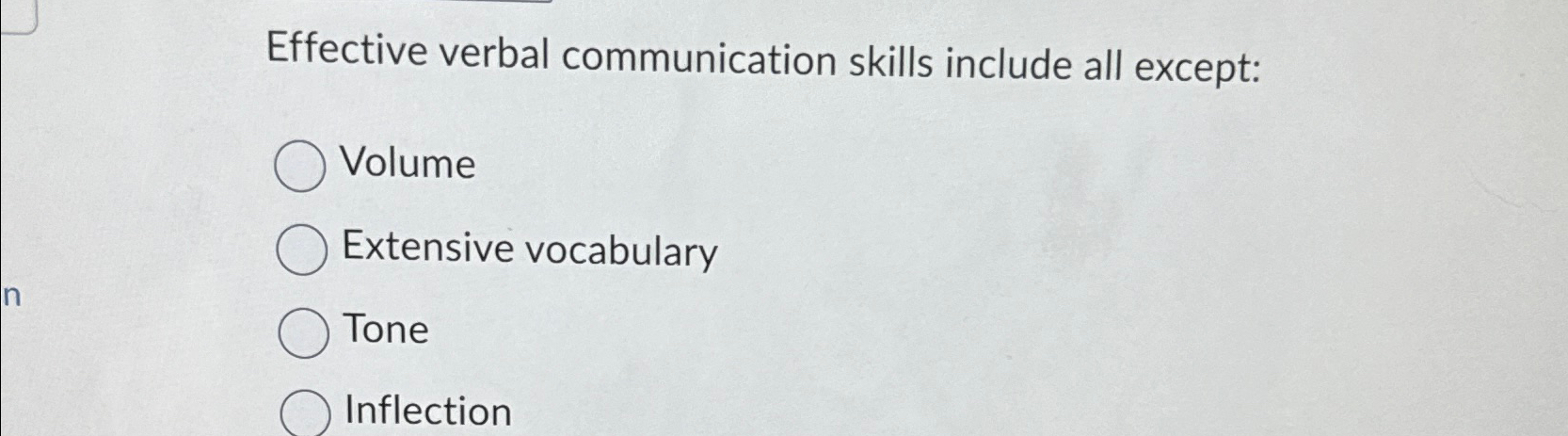 Solved Effective verbal communication skills include all | Chegg.com