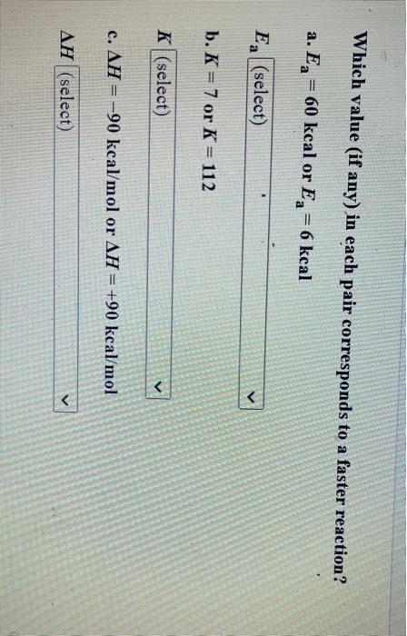 Solved Which value (if any) in each pair corresponds to a | Chegg.com