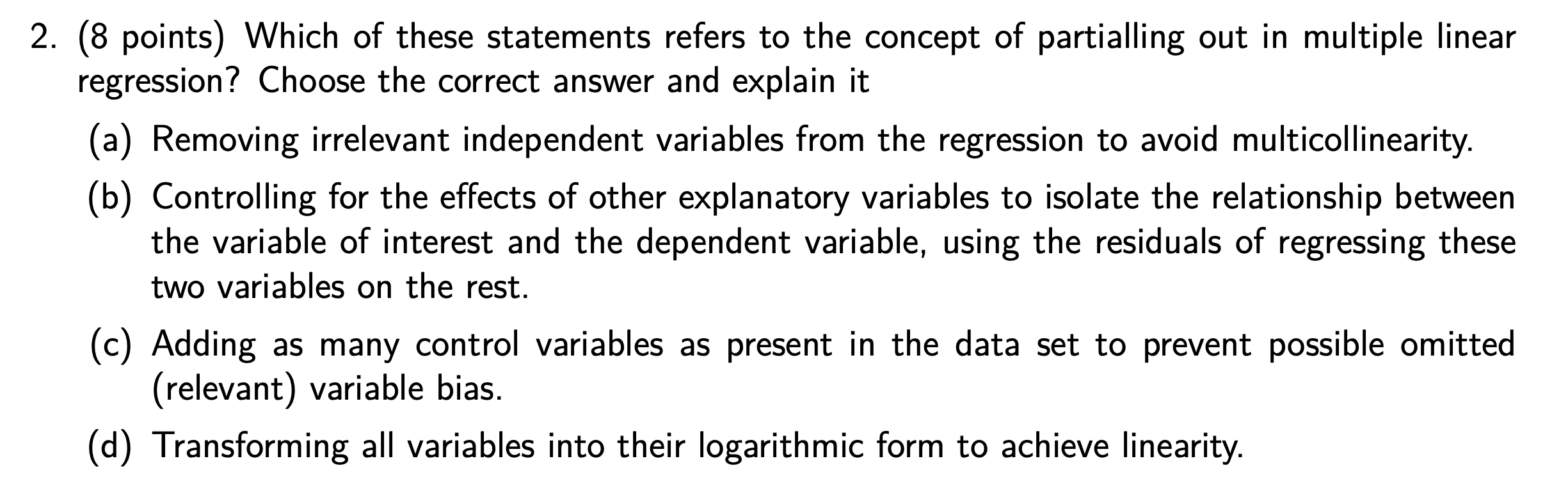 Solved 2. (8 ﻿points) ﻿Which of these statements refers to | Chegg.com
