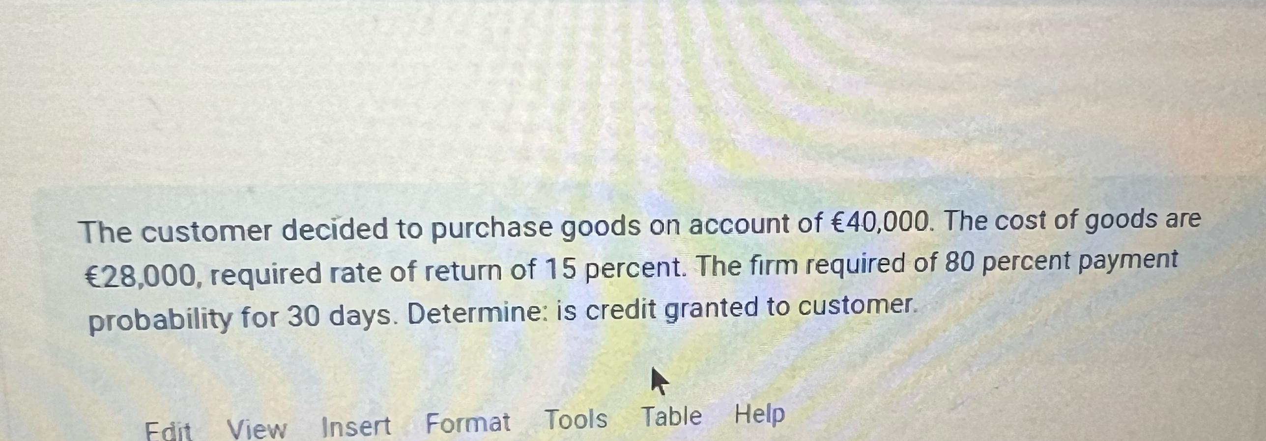 Solved The customer decided to purchase goods on account of | Chegg.com