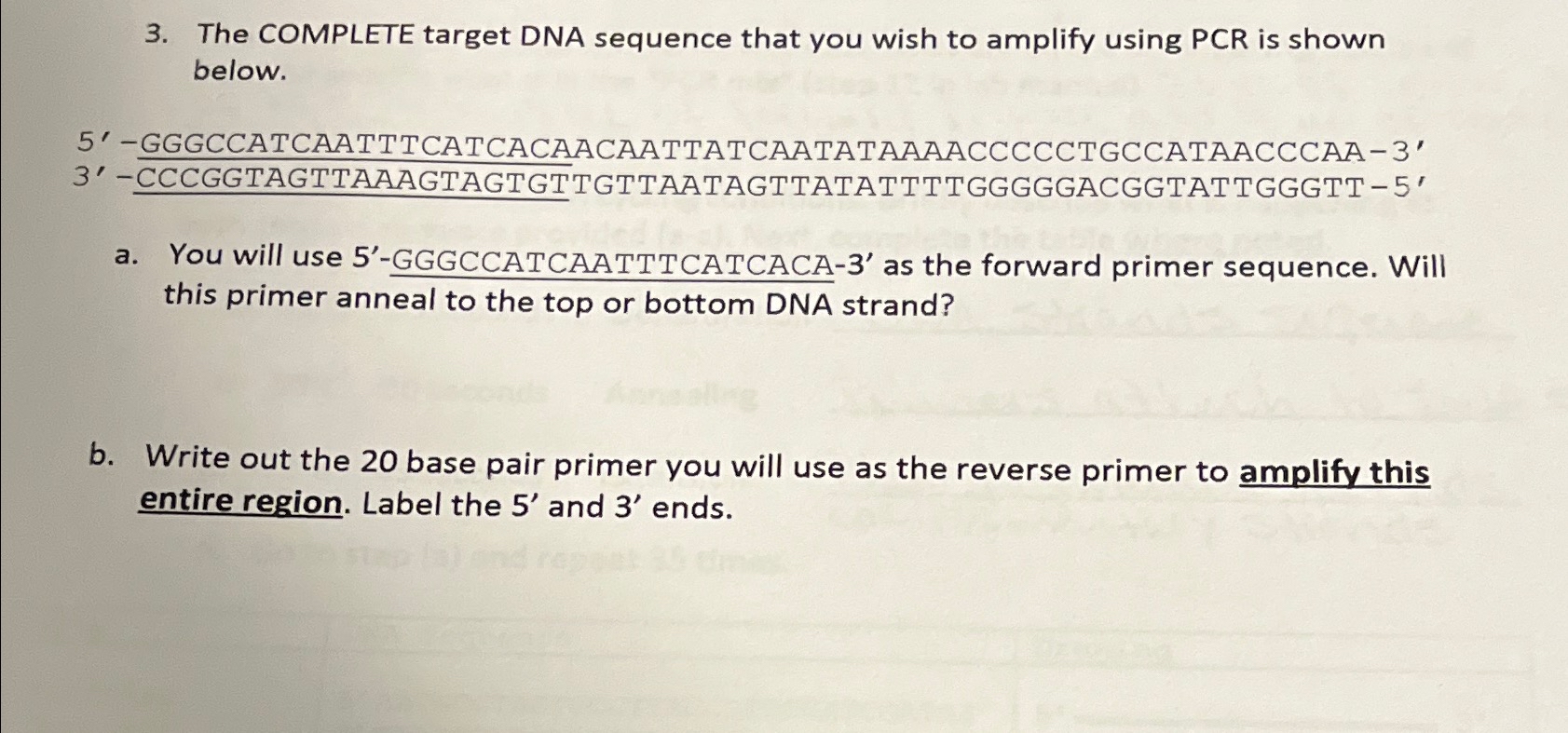 Solved The COMPLETE target DNA sequence that you wish to | Chegg.com