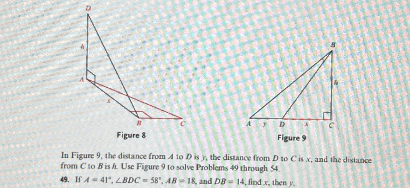 Solved In Figure 9, the distance from A to D is y, the | Chegg.com Solved In Figure 9, the distance from A to D is y, the | Chegg.com