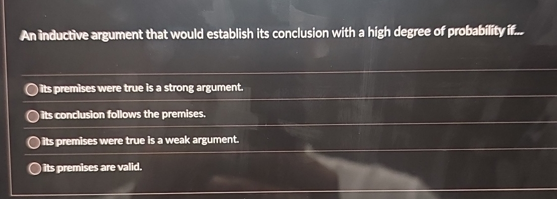 Solved An inductive argument that would establish its | Chegg.com