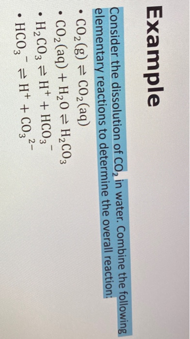 Solved Example Consider the dissolution of Co, in water. | Chegg.com