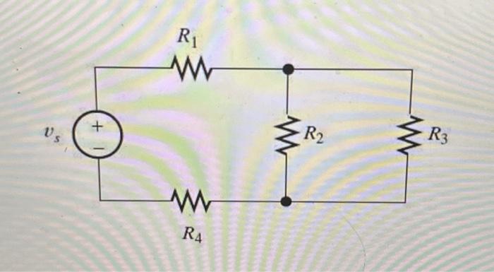 [Solved]: Find the power for R4=60 in the circuit shown in