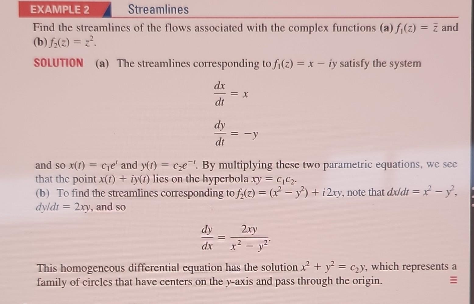 Solved Find the streamlines of the flows associated with the | Chegg.com