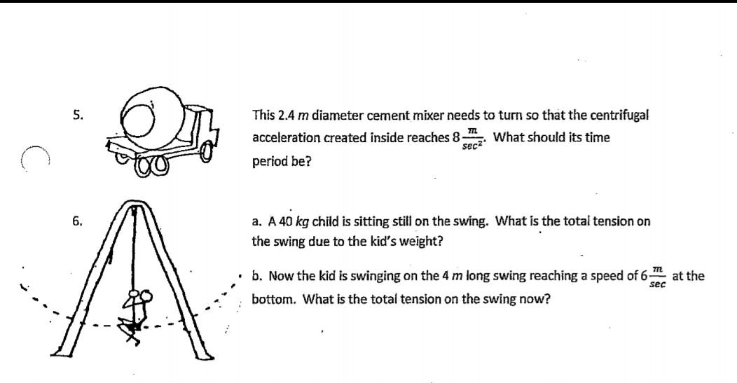Solved mp2 Circular Force*: FC = Circular Acceleration**: ac | Chegg.com