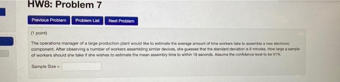 Solved HW8: Problem 7 Previous Problem Problem List Next | Chegg.com