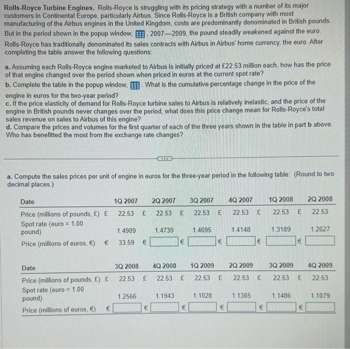 Solved Rolls-Royce Turbine Engines. Rolls-Royce is | Chegg.com