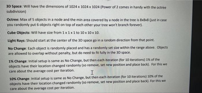 Solved Experiment Design Algorithm: Ray Tracing w/o Octree, | Chegg.com