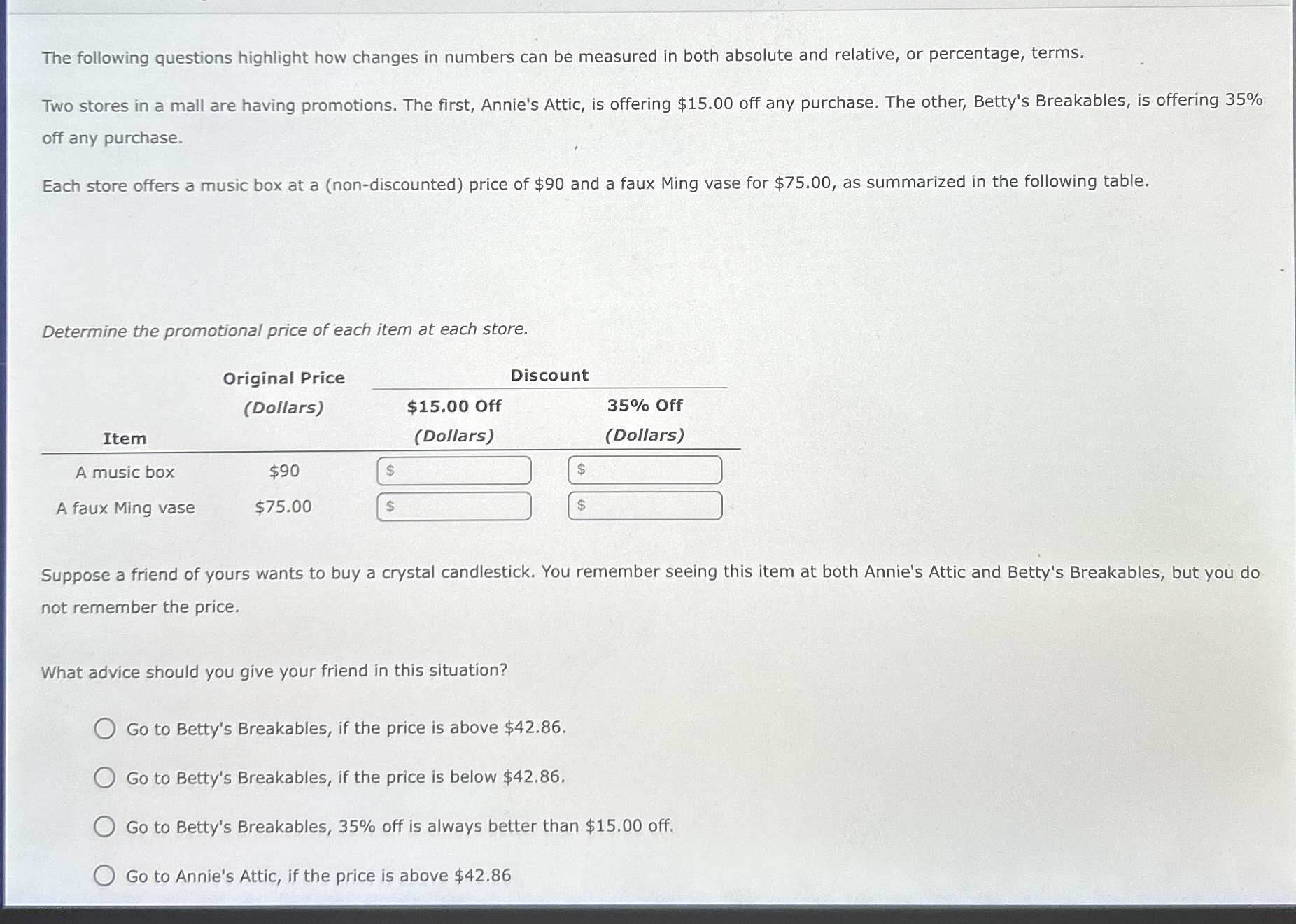 Solved The following questions highlight how changes in | Chegg.com