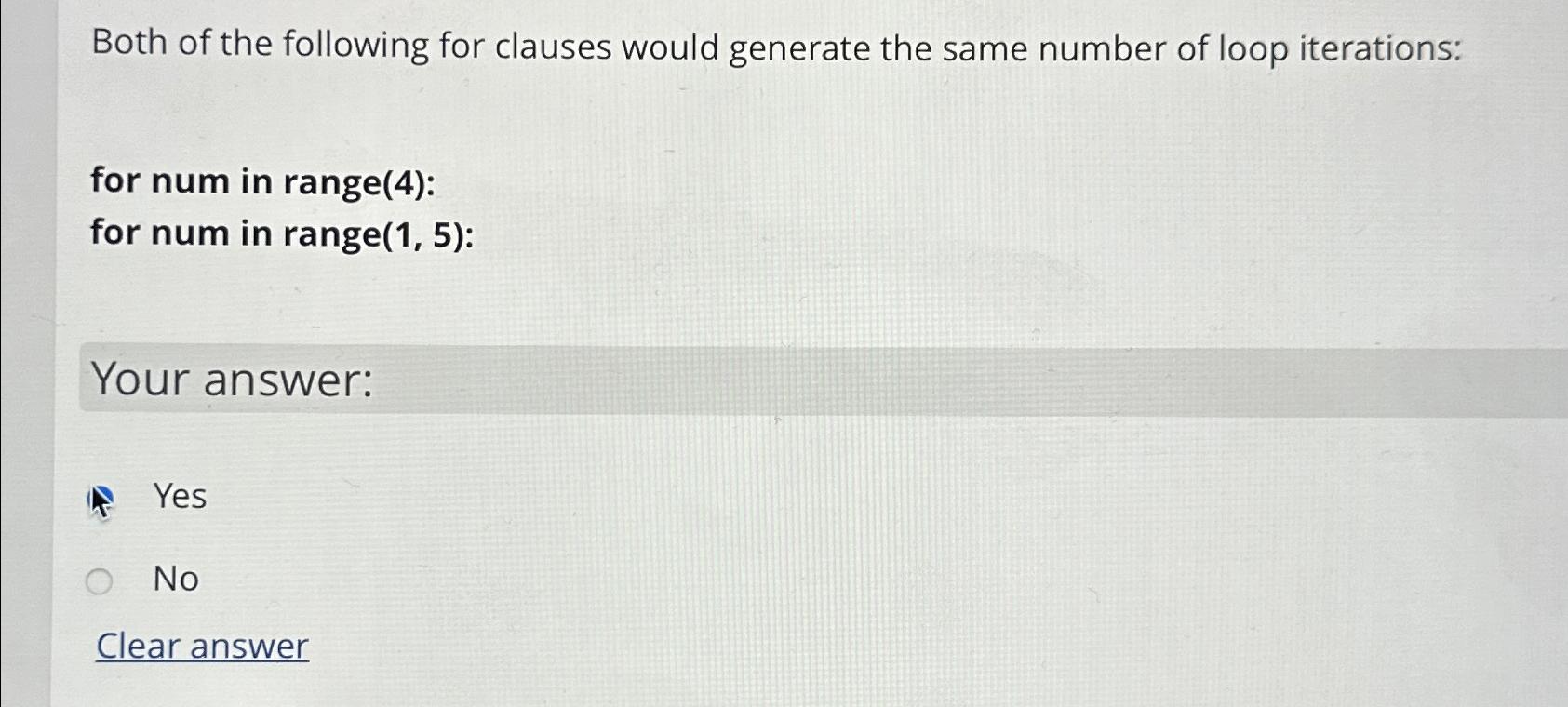 Solved Both of the following for clauses would generate the | Chegg.com