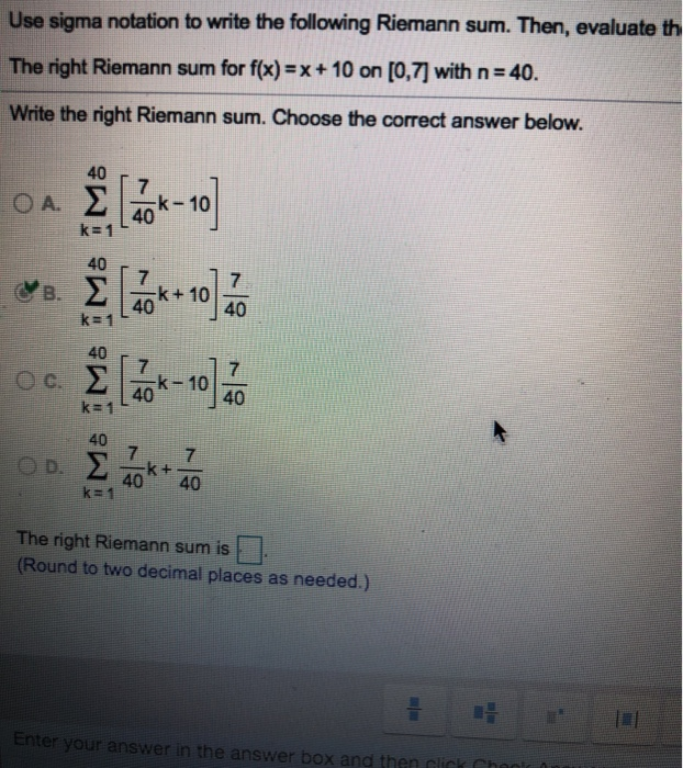 Solved Use sigma notation to write the following Riemann | Chegg.com
